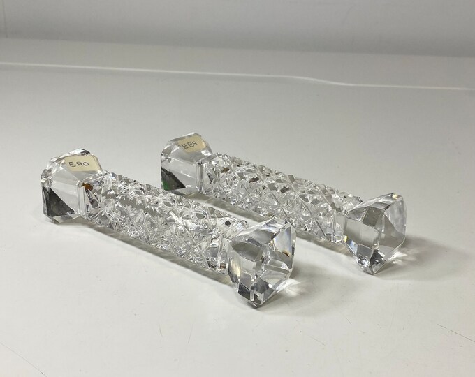 Vintage Crystal Glass Knife Rests Set of 2 - Etsy