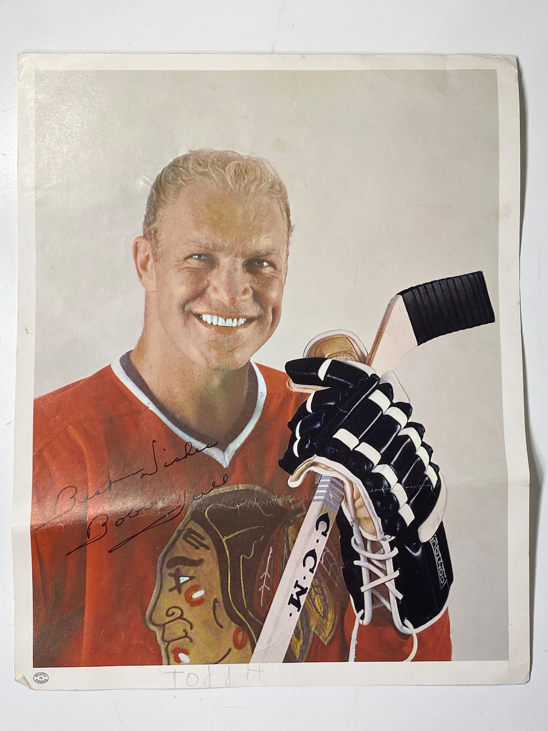 Bobby Hull Signed Vintage 8x10 Photo PSA/DNA Chicago Black Hawks ...