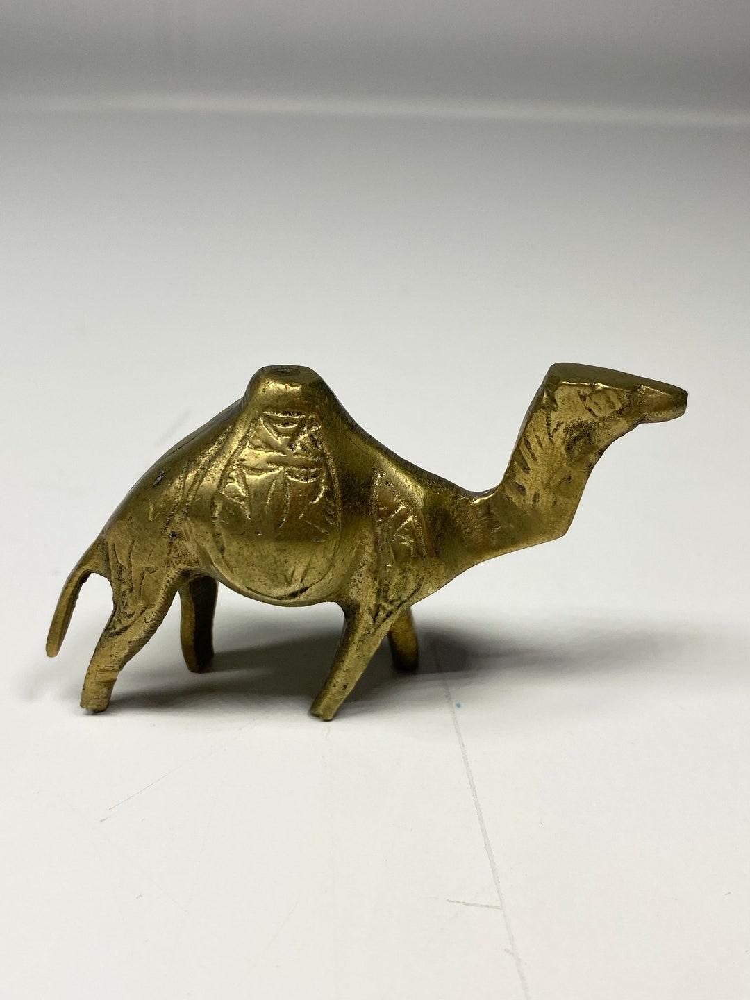 Vintage Carved Brass Camel Figurine Welded From India - Etsy