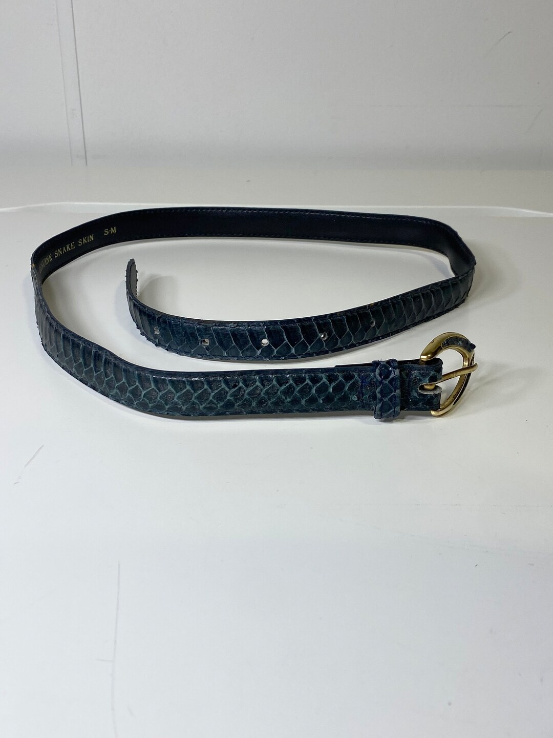 Vintage Genuine Snake Skin Belt - Etsy