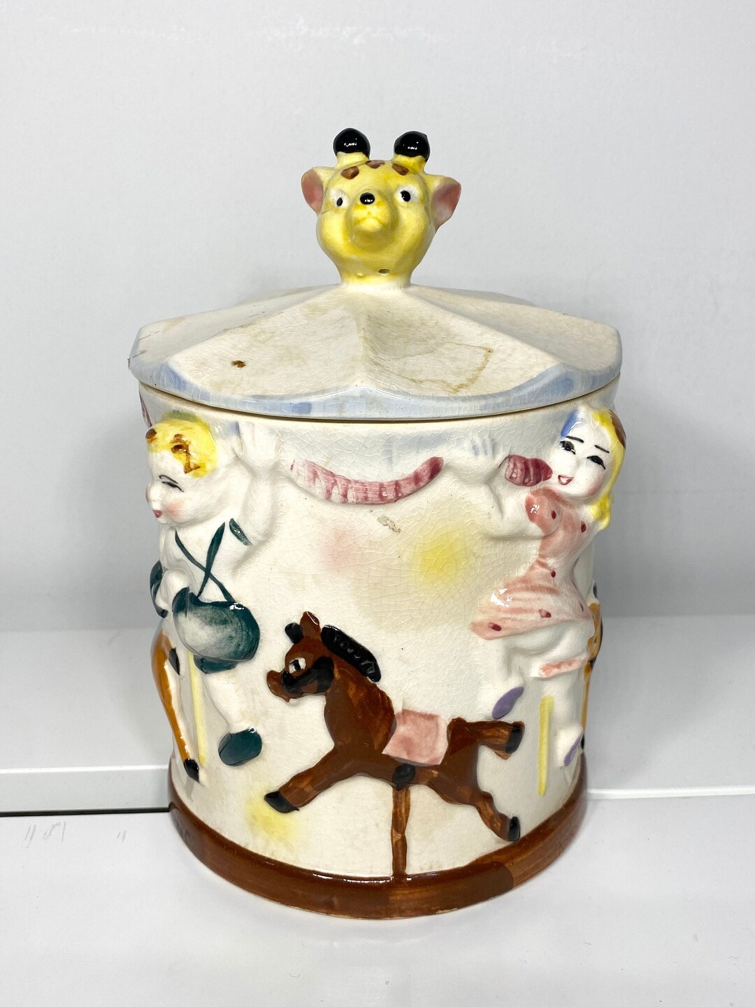 Vintage Japanese Circus Cookie Jar / Kitchen Jar Made in Japan - Etsy