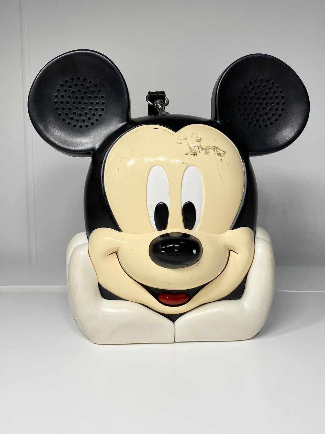 Vintage Mickey Mouse Head Talkin Tape Player Portable Cassette Radio ...