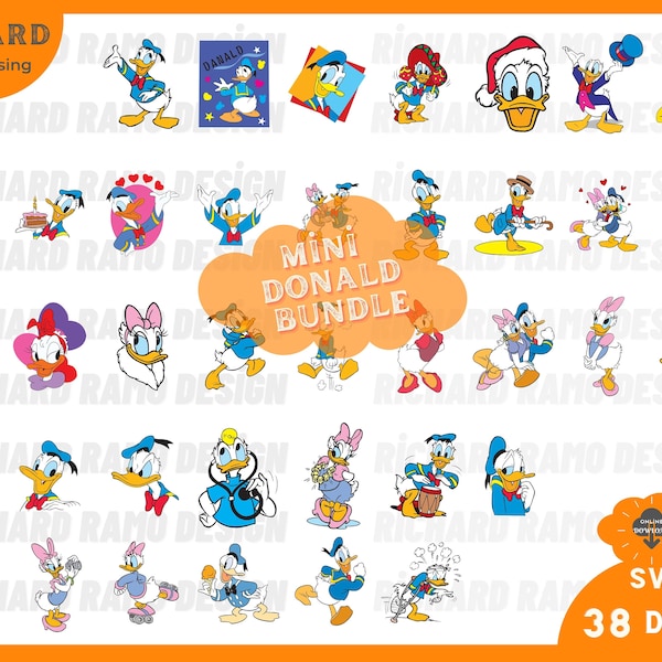 Donald Duck Svg - Etsy