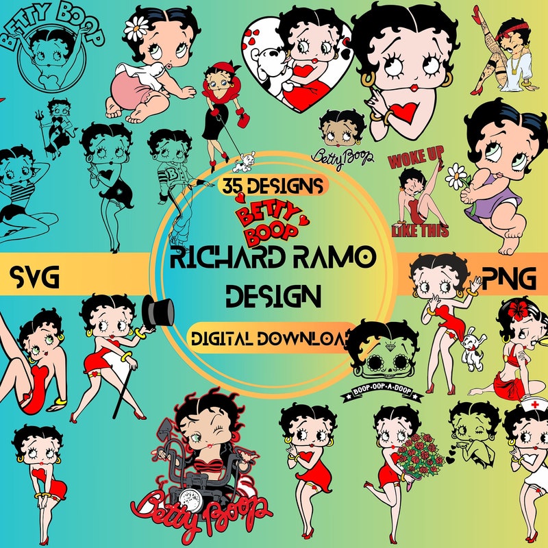 Betty Boop Svg - Etsy
