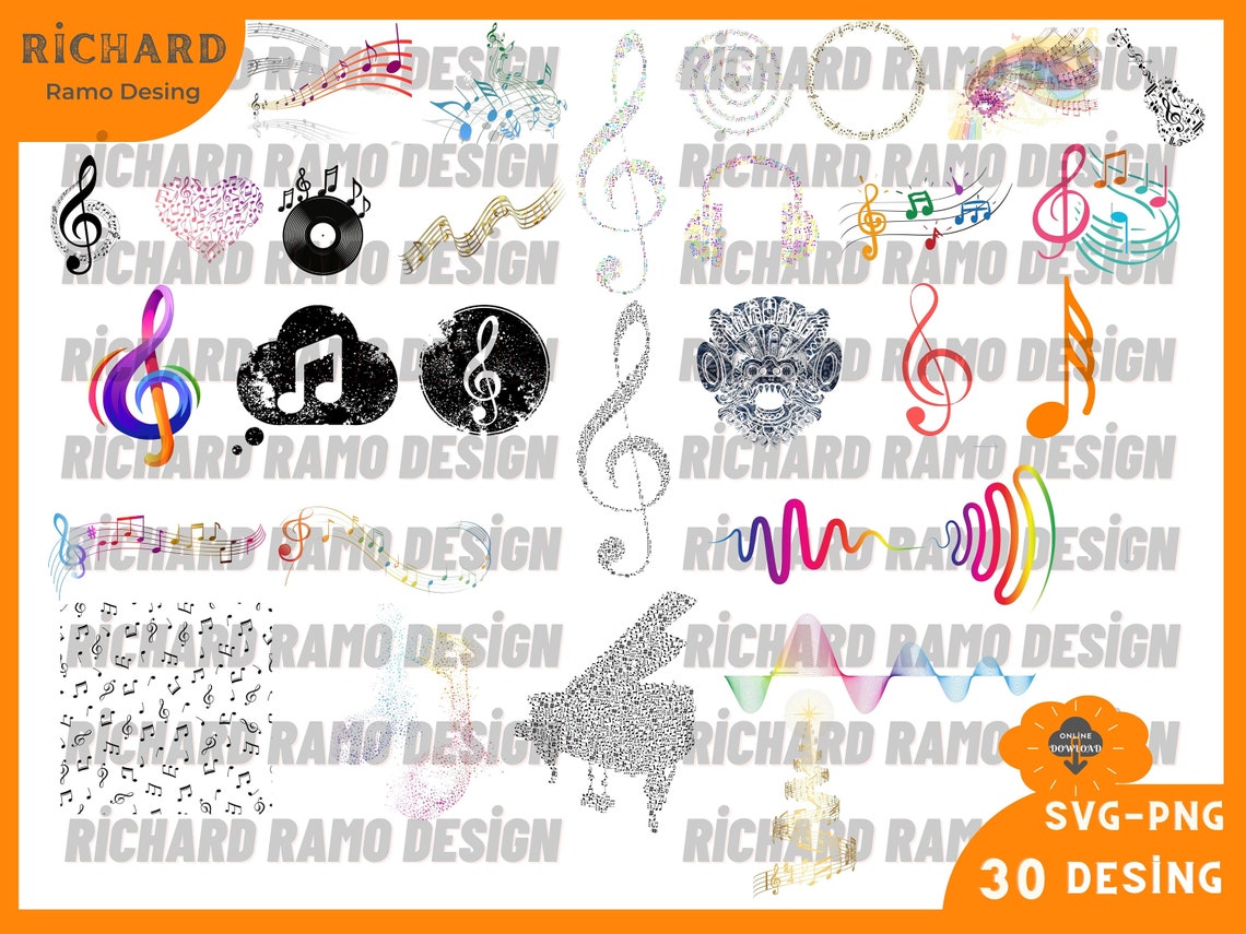 Music Notes SVG / Guitar Note Svg / Cut Files / Cricut / Clipart ...