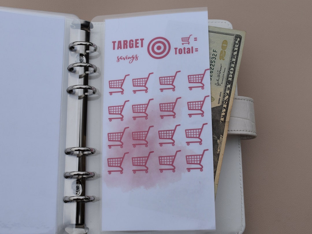 Target Savings Tracker, Savings Challenge Cash Envelope - Etsy