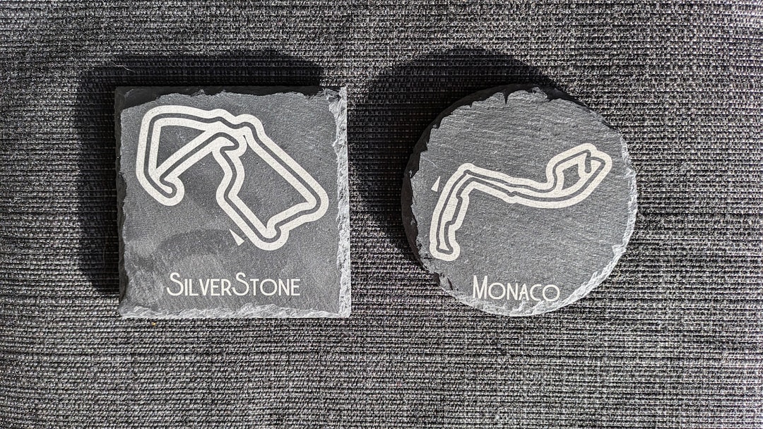 F1 Race Track Coasters: Laser Engraved Slate or Ceramic - Etsy