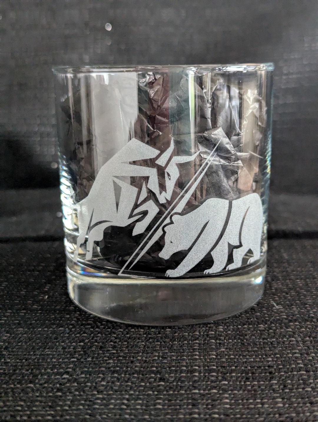 Bull and Bear Engraved Whiskey Glass: Stock Market Investor Gift - Etsy