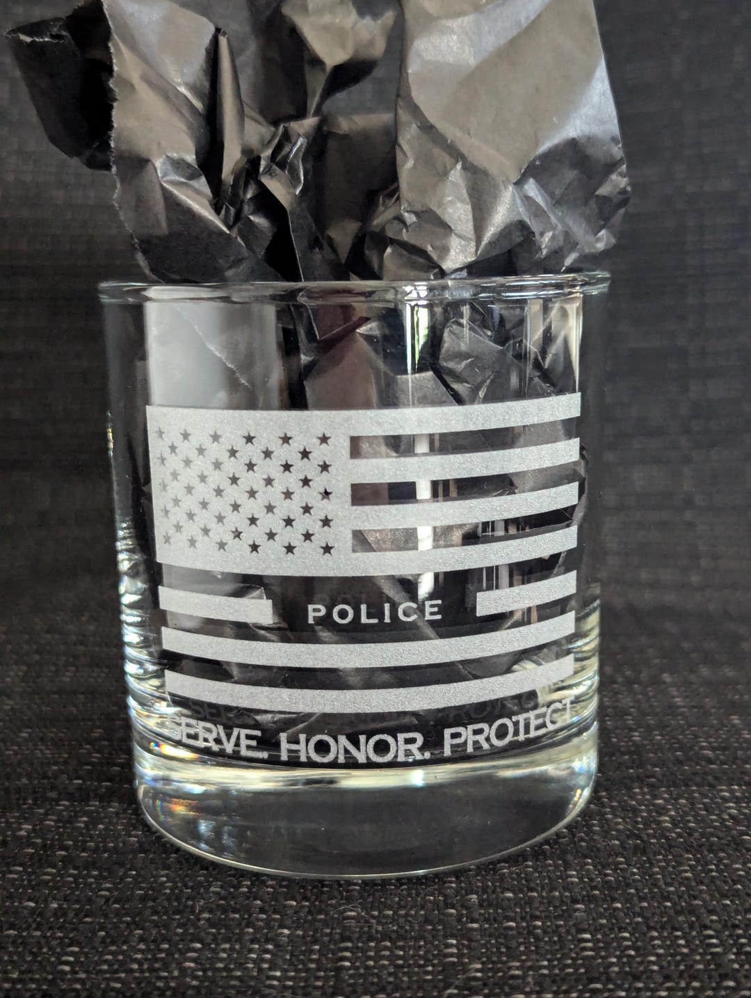 Police Engraved Whiskey Glass, Police Officer Gift, Thin Blue Line, Law ...