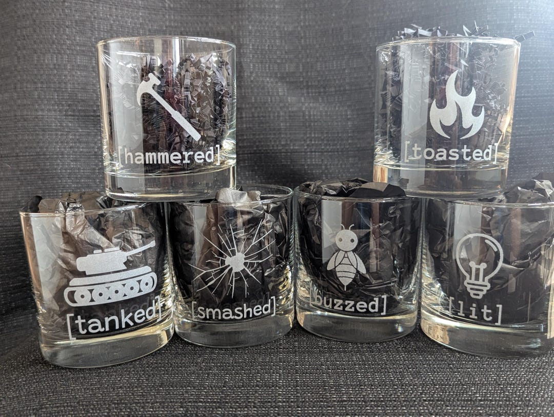 Funny Drinking Glass: Engraved Frosted Whiskey Glass - Etsy