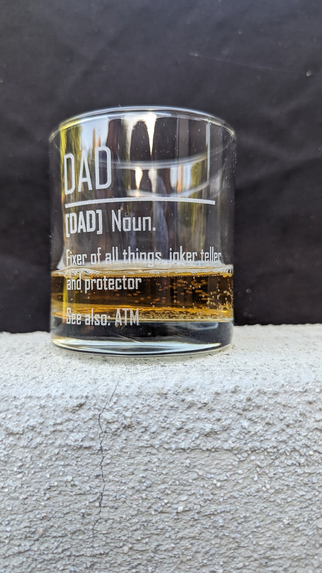 Dad Definition | Dad Whiskey Glass | Custom Whiskey Glass | Fathers Day ...