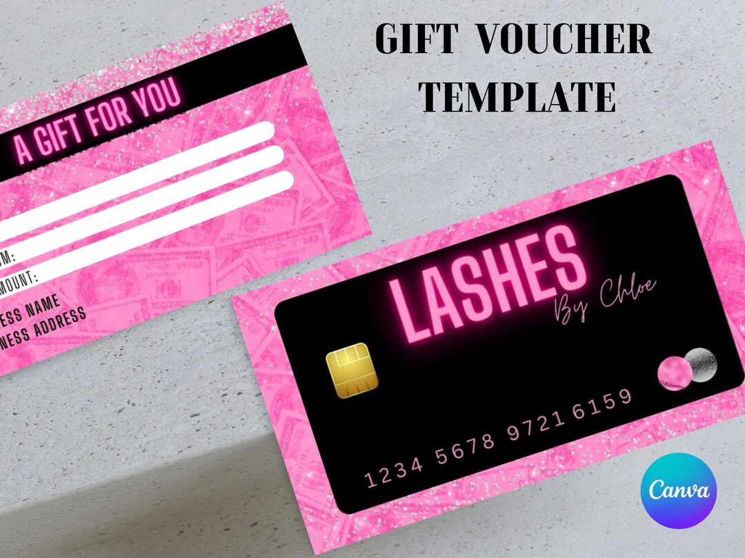 DIY Digital Gift Voucher Print at Home Credit Card Voucher - Etsy