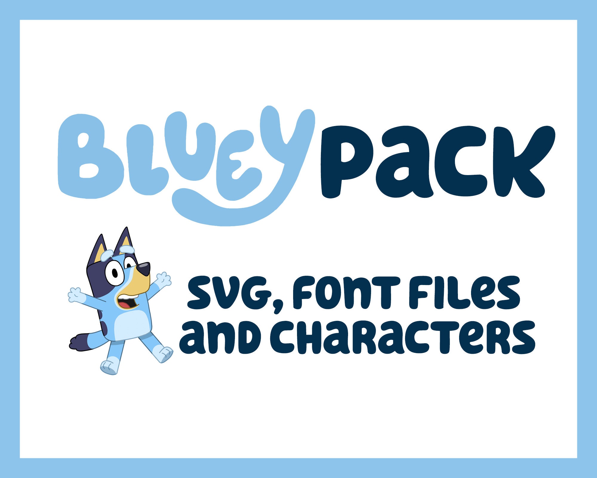 Bluey Font Bluey SVG Logo Bluey Caractères Bluey Vinyl Cut - Etsy Australia