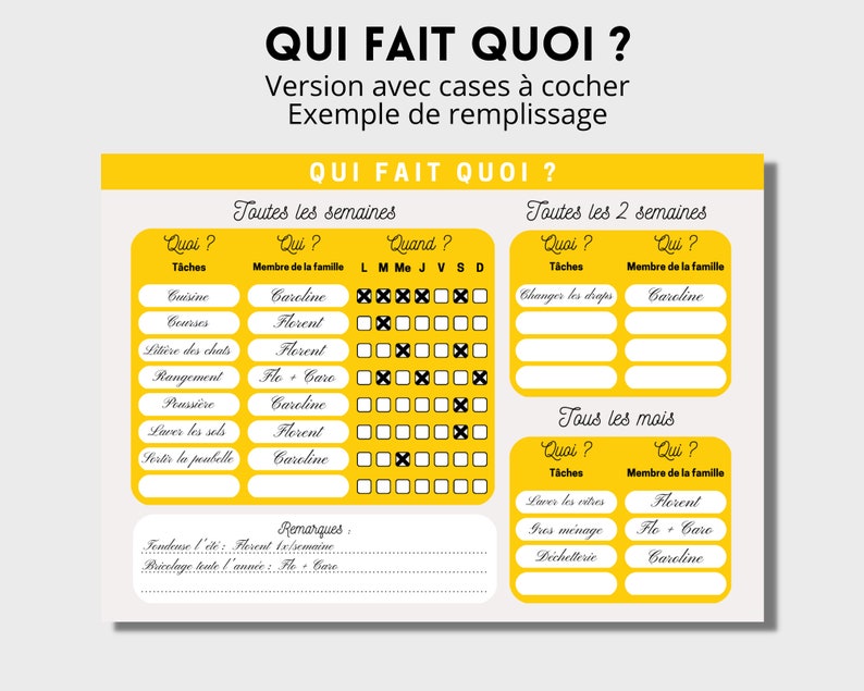 Household Chores Schedule, PDF to Download and Print Organize and ...