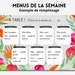 Weekly Menu Calendar, PDF to Download and Print, Organize Your Meals ...