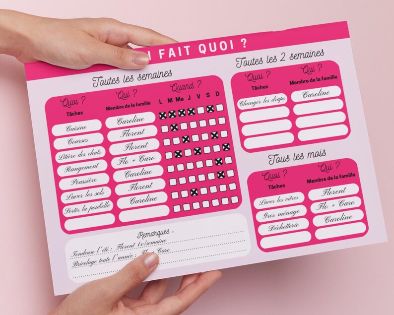 Household Chores Schedule, PDF to Download and Print, Organize and ...
