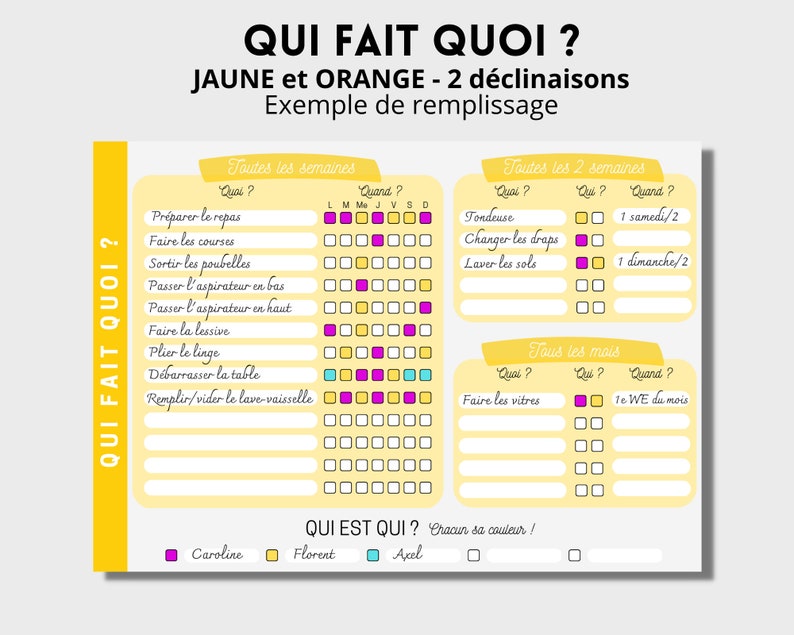 Household Chores Schedule, PDF to Download and Print Organize and ...