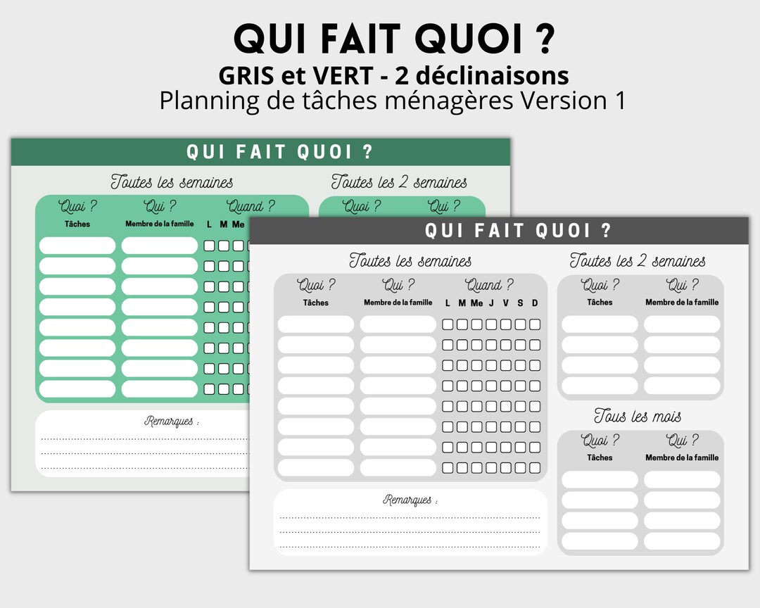 Household Chore Schedule, PDF to Download and Print, Organize and ...
