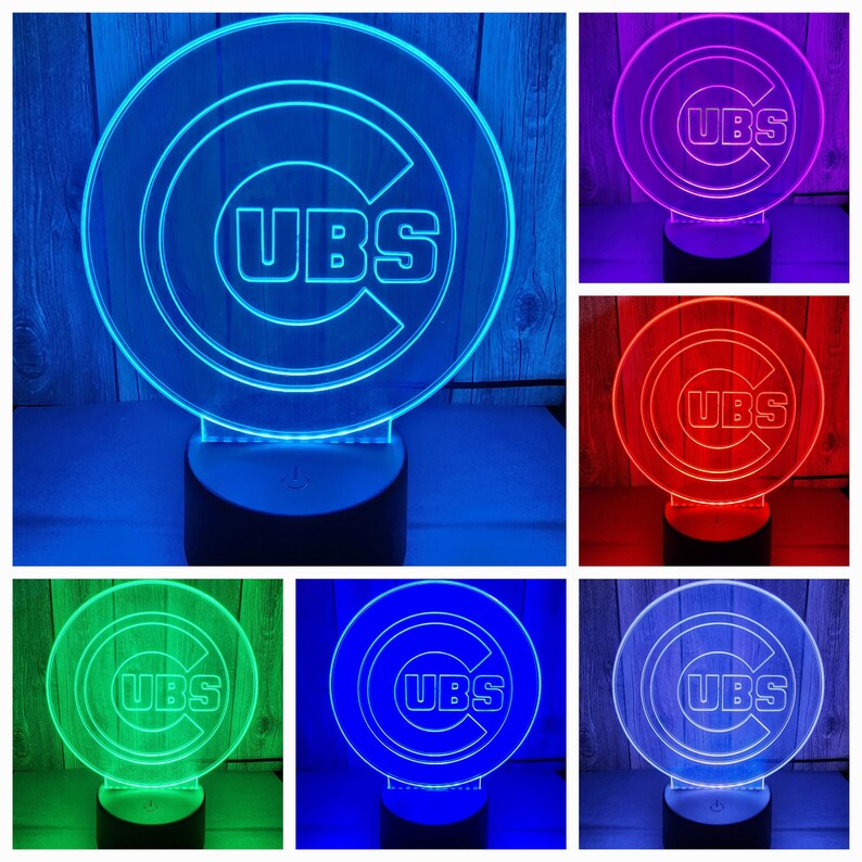 Chicago Cubs 3d Lamp - Etsy