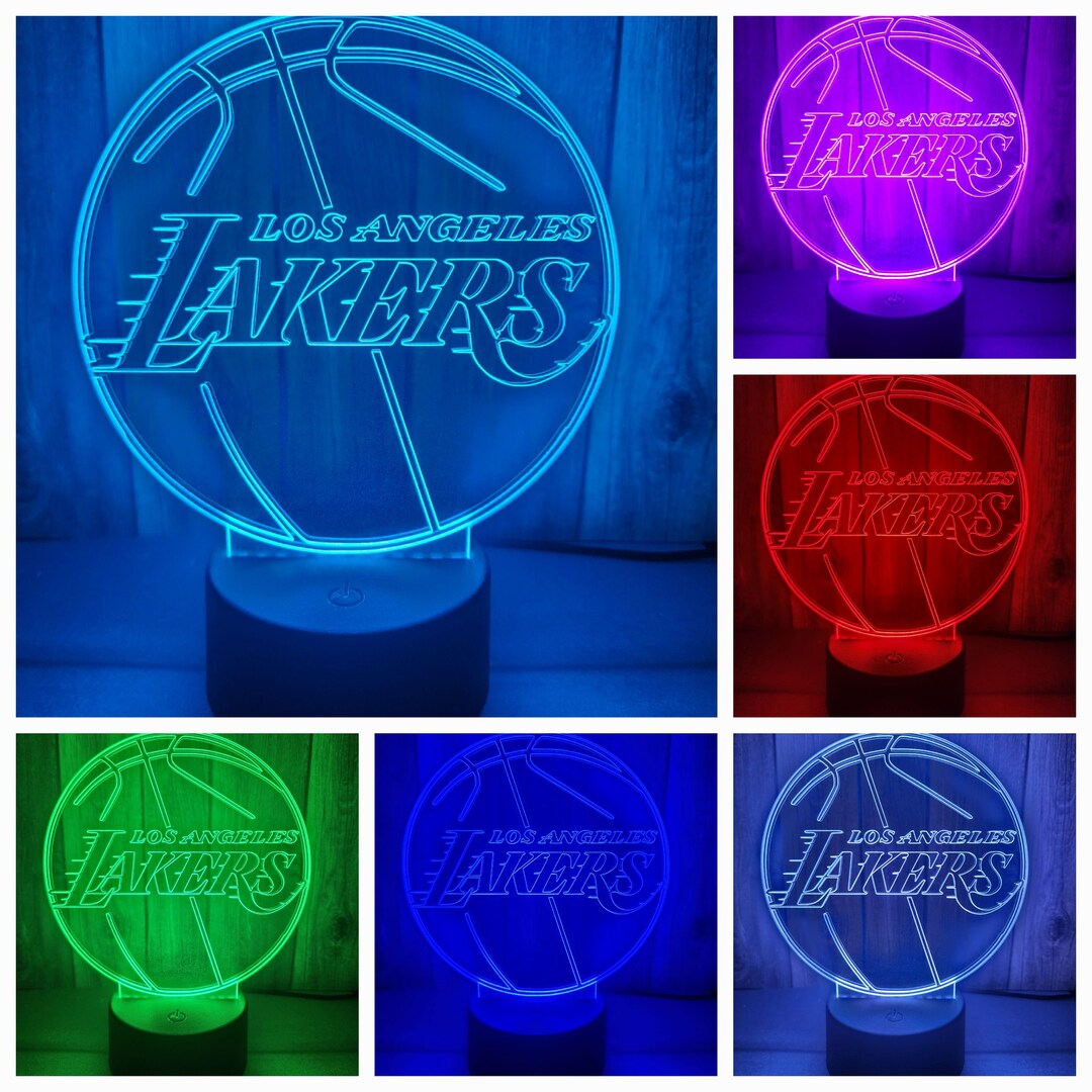 Los Angeles Lakers 3d Lamp - Etsy