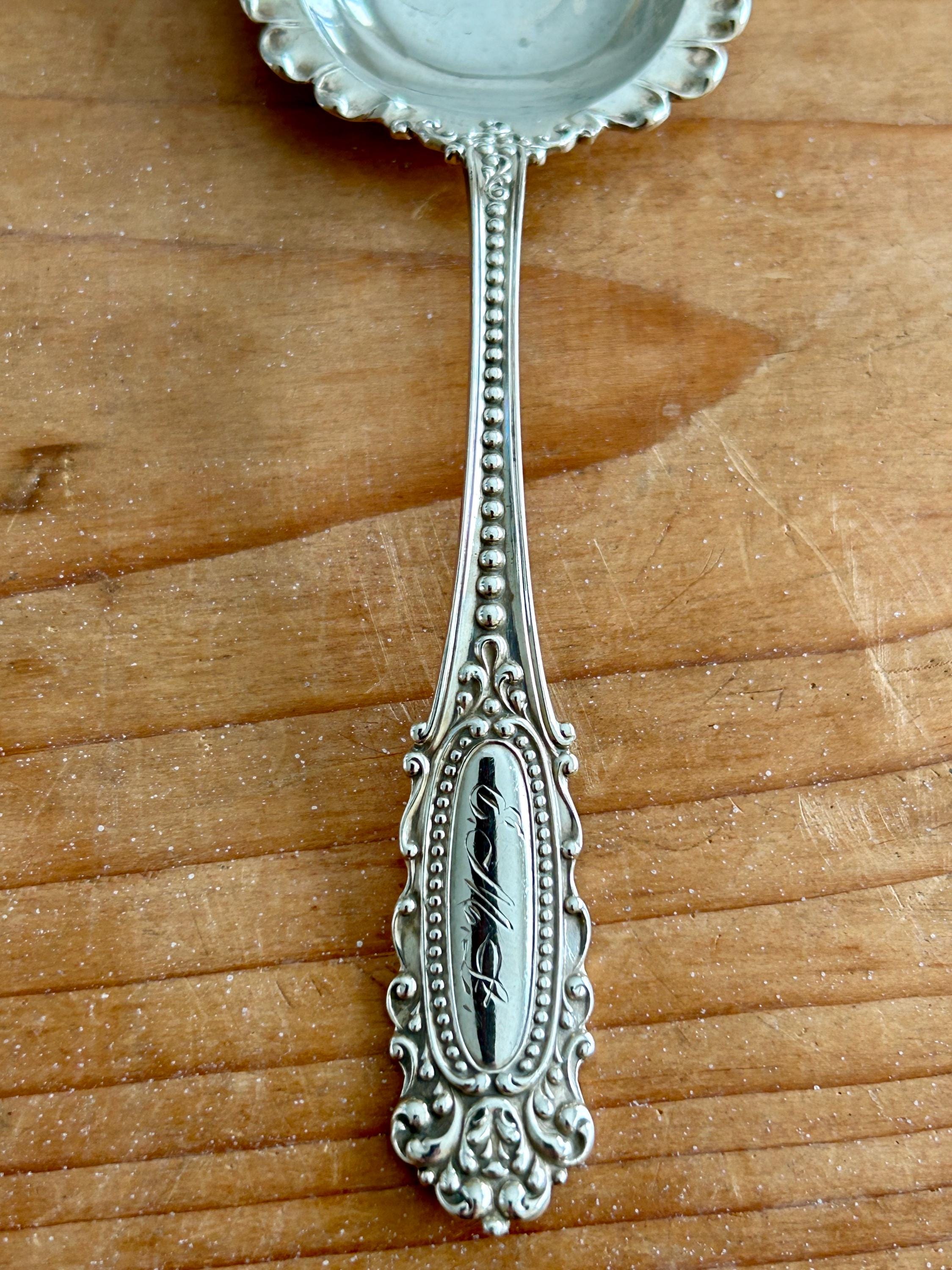 Vintage Sterling Silver Bon Bon, Nut or Candy Spoon With Monogram - Etsy