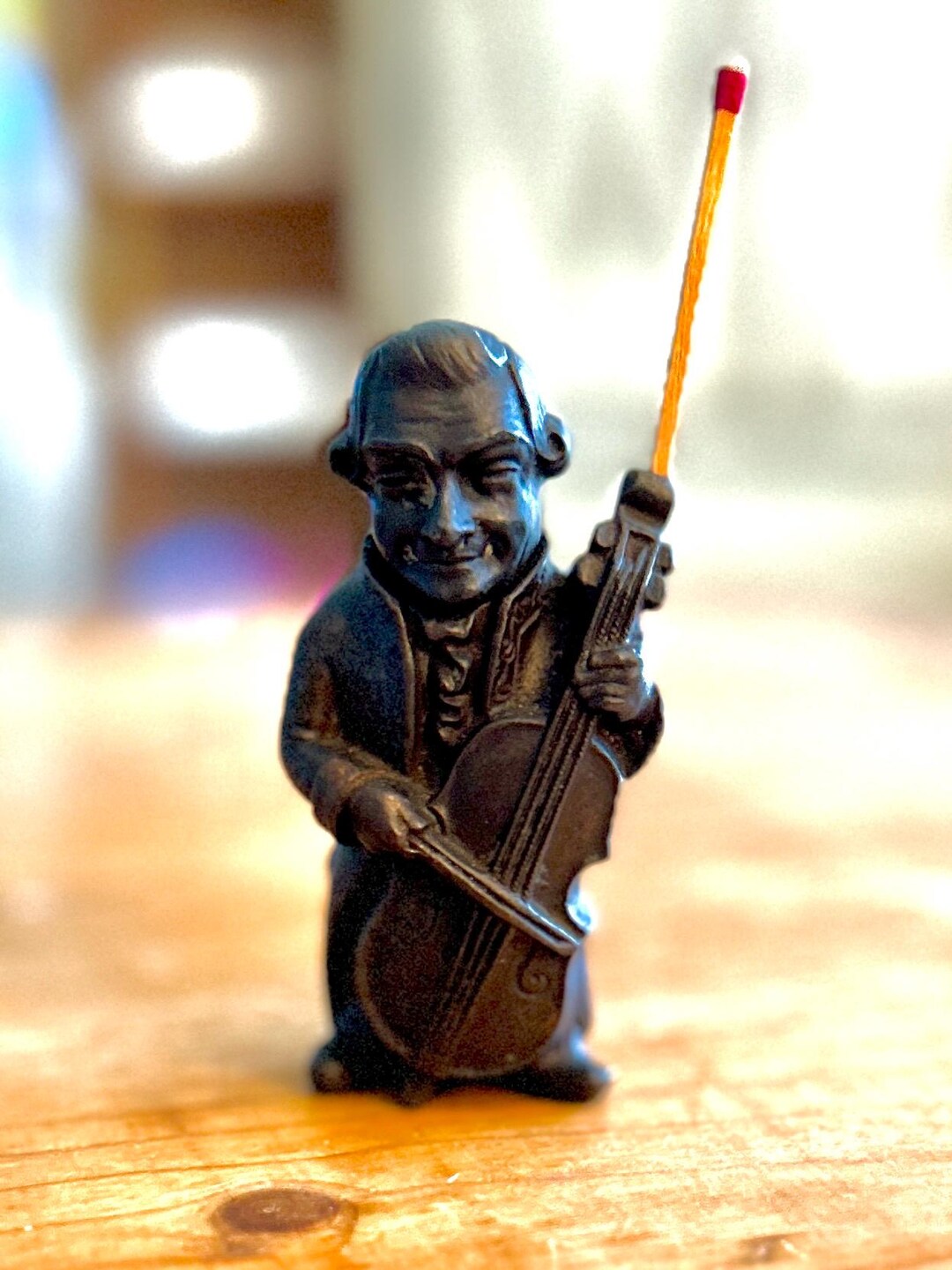 Vienna Bronze Casting Cello Player Figure Match Holder - Etsy