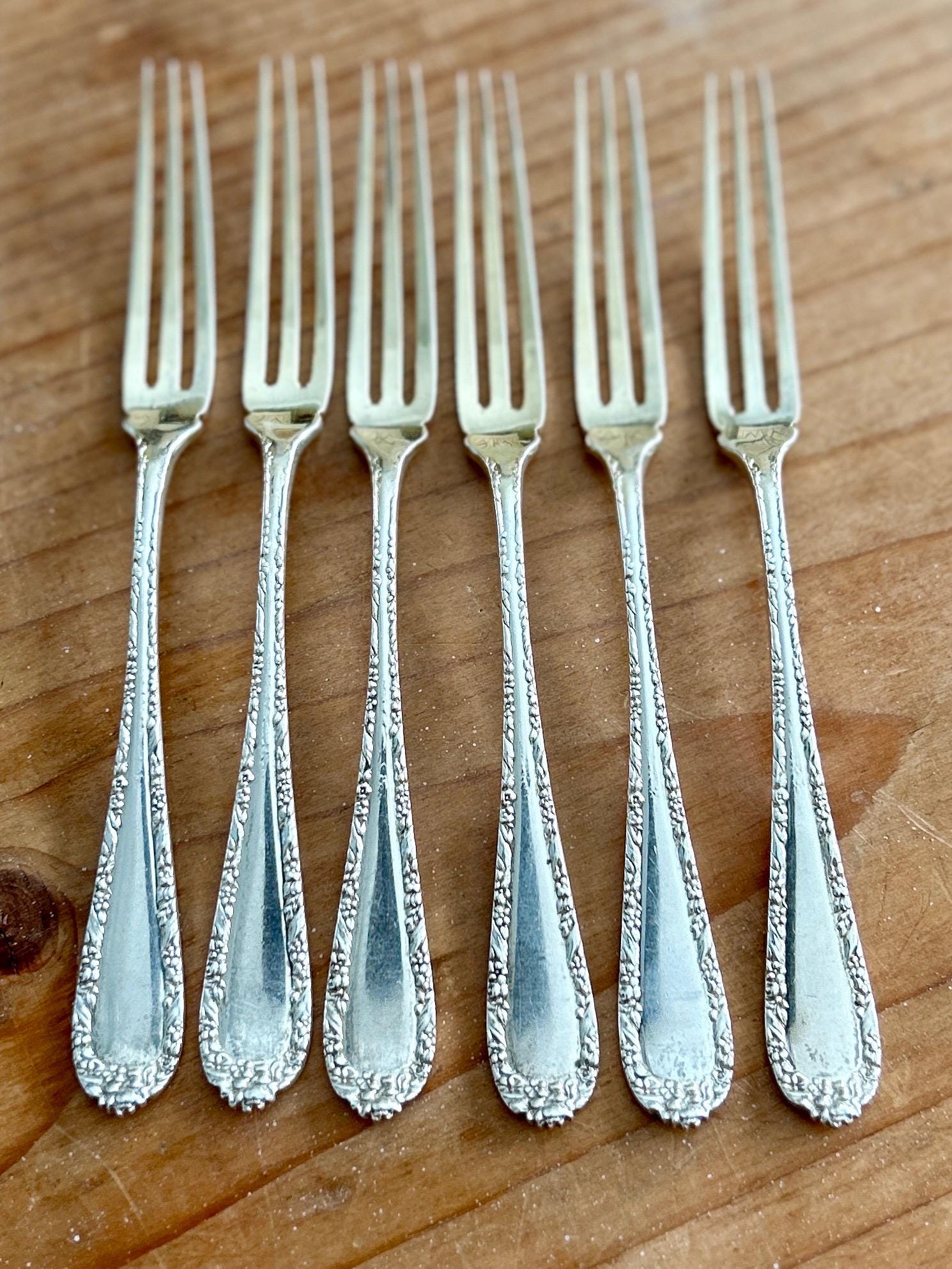 Set of 6 Sterling Silver Strawberry Forks by J.E. Caldwell - Etsy
