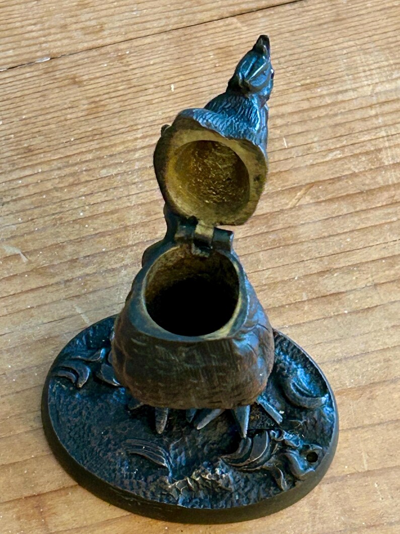 Fabulous Bronze Antique Rooster Match Safe - Etsy