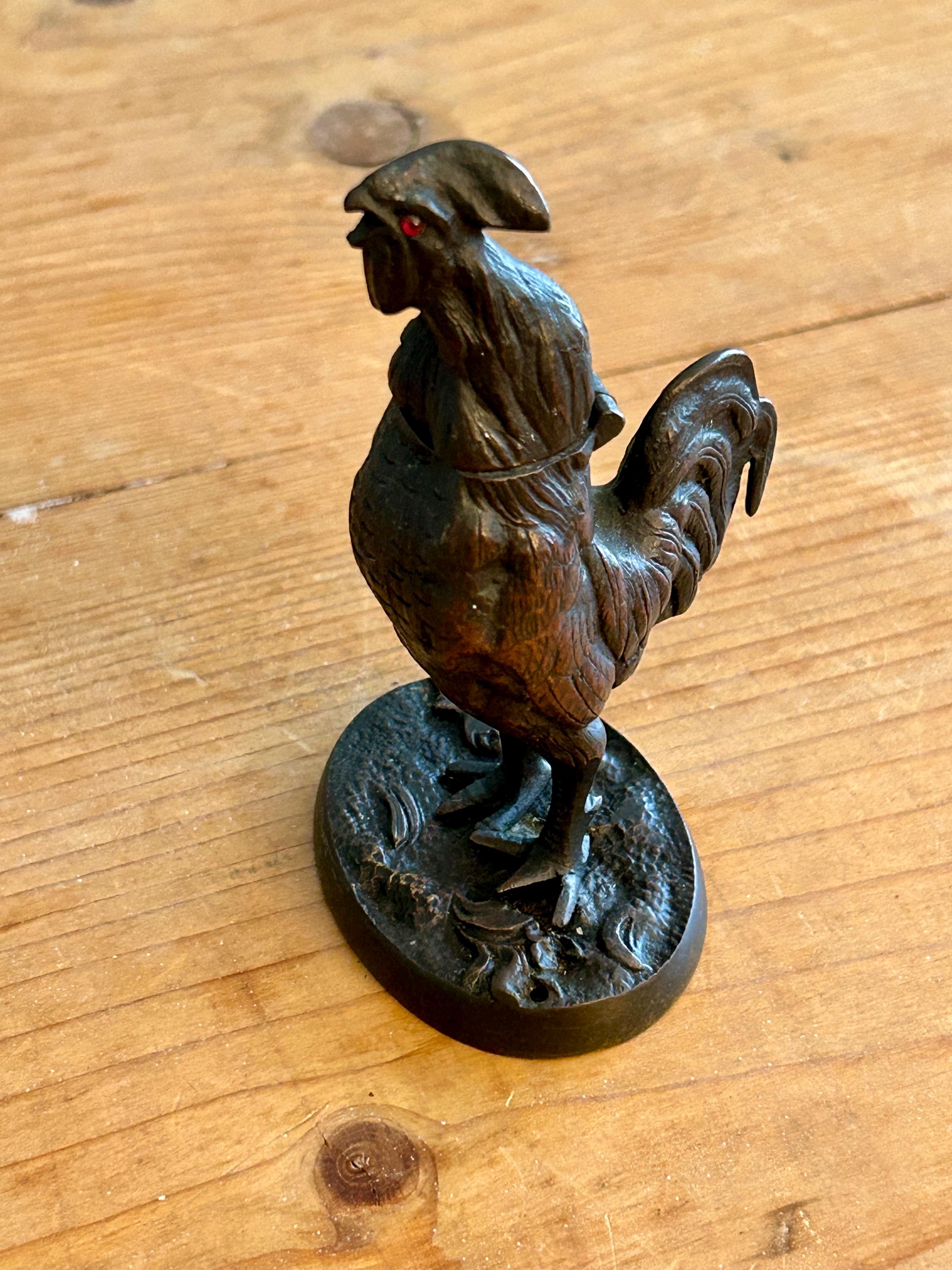 Fabulous Bronze Antique Rooster Match Safe - Etsy