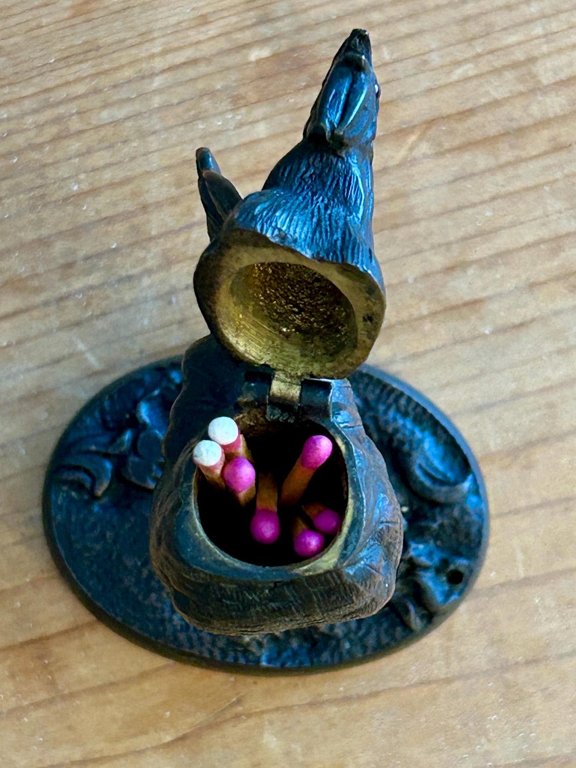 Fabulous Bronze Antique Rooster Match Safe - Etsy