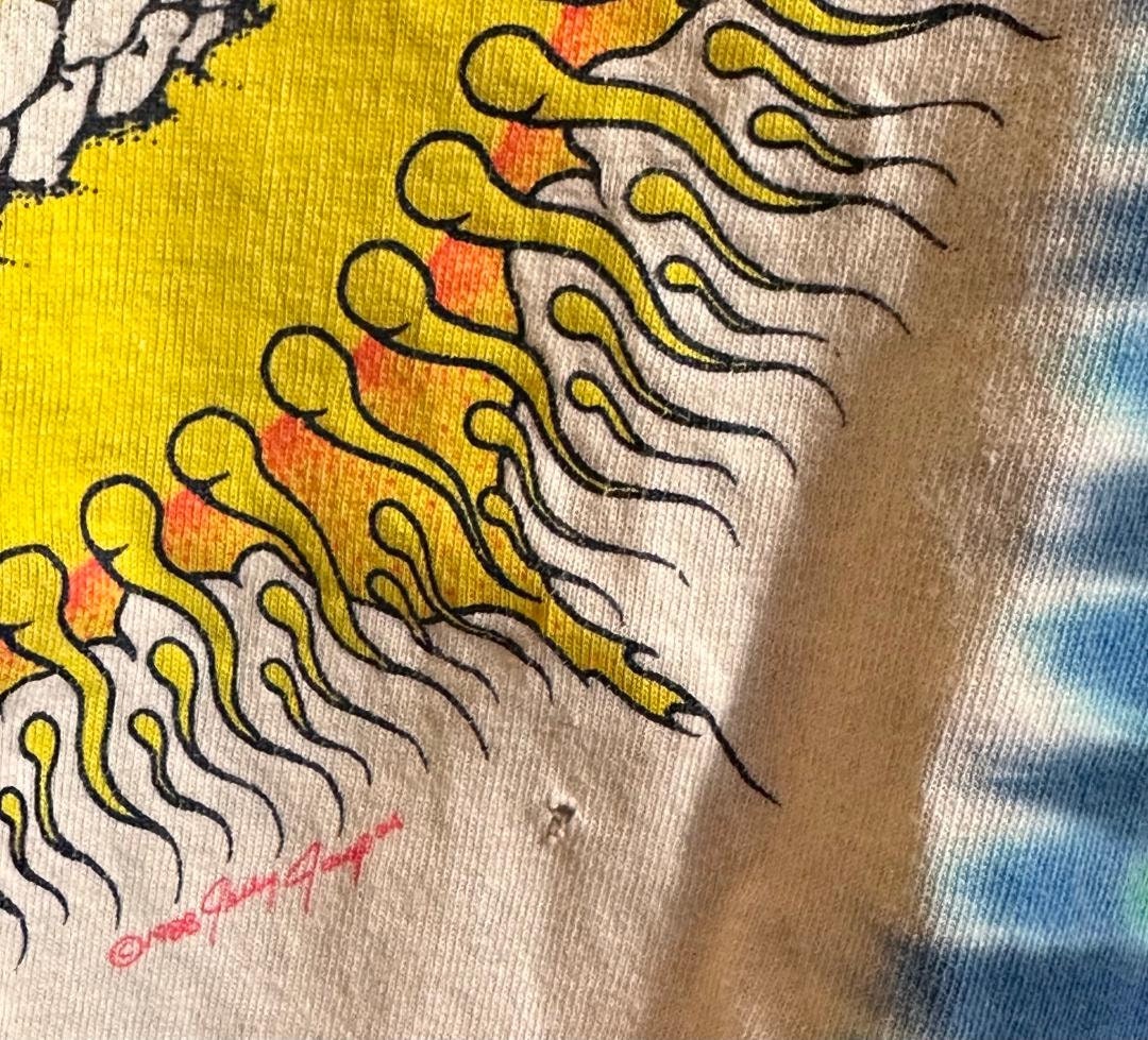 Vintage Jerry Jaspar Grateful Dead Sun and Moon Tie Dye Graphic T-shirt ...
