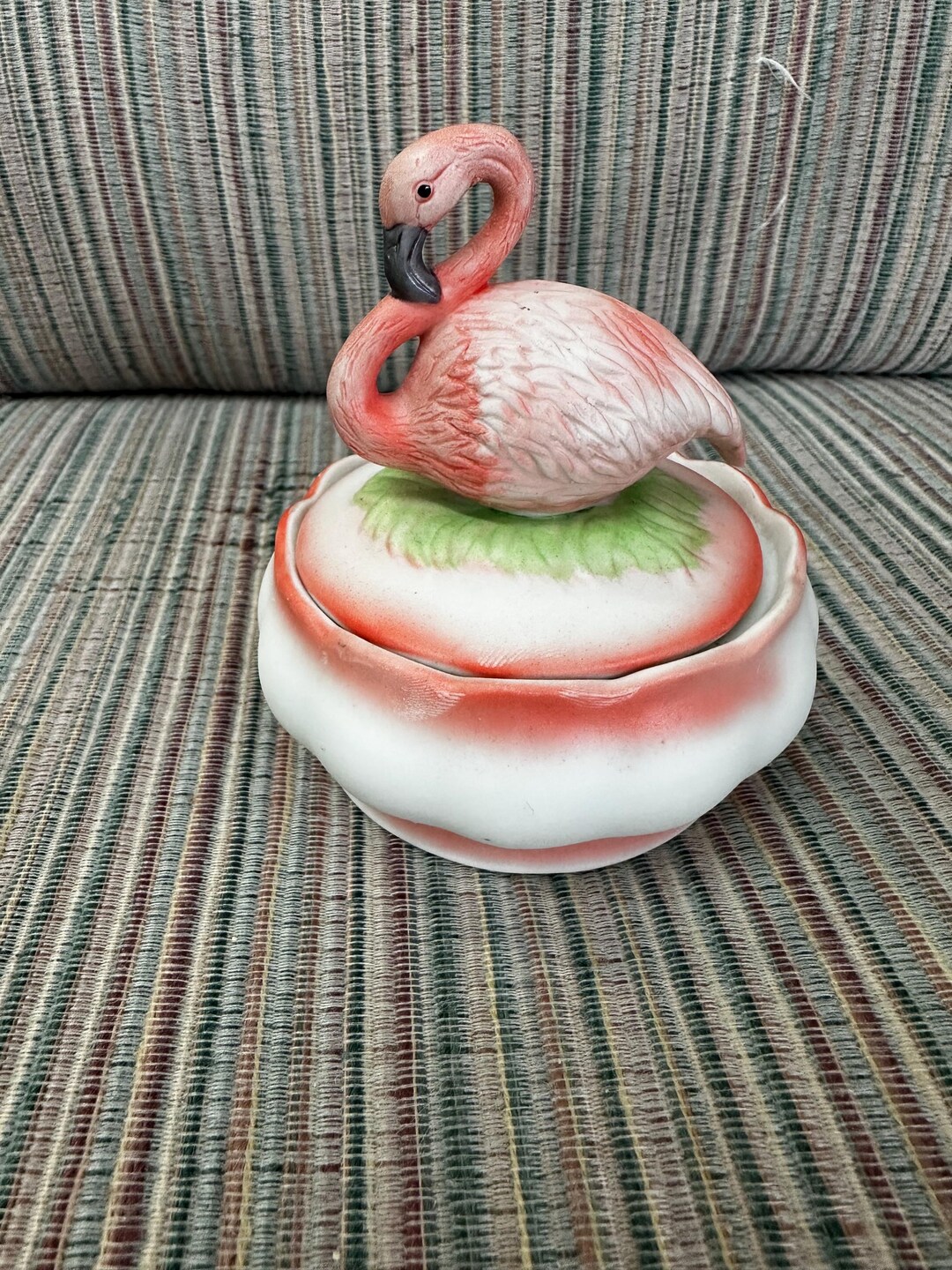 Ceramic Flamingo Trinket Box - Etsy