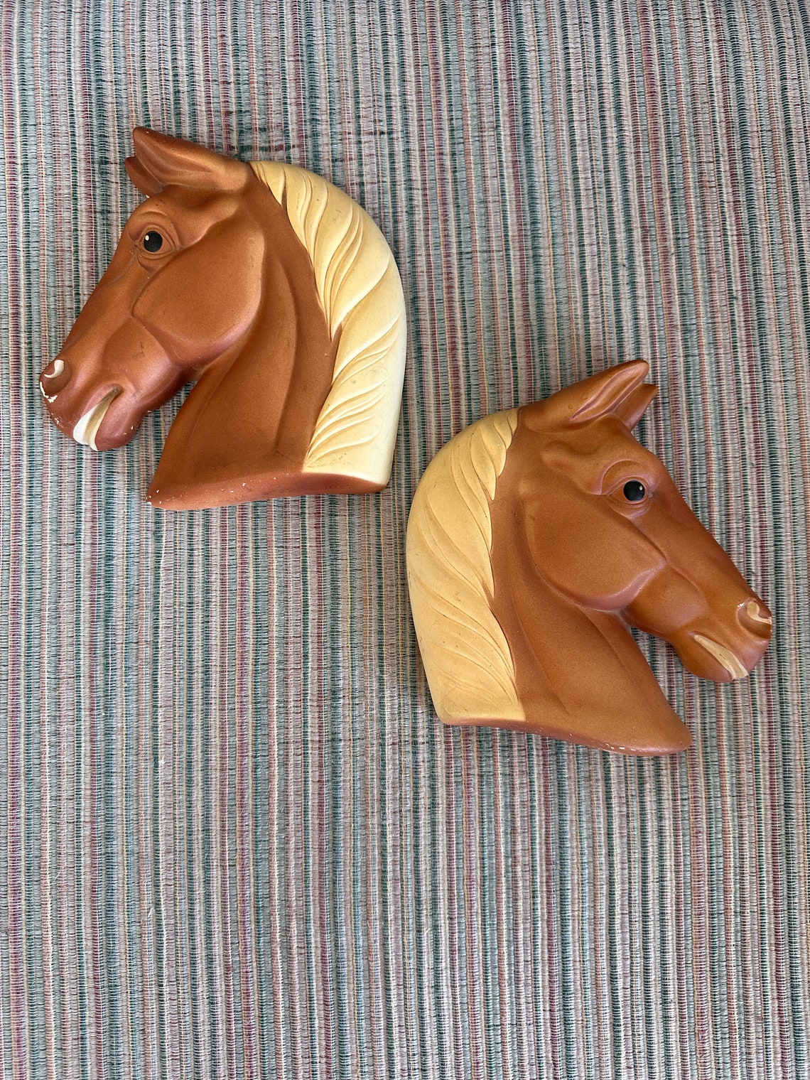 Chalkware Horse Heads - Etsy