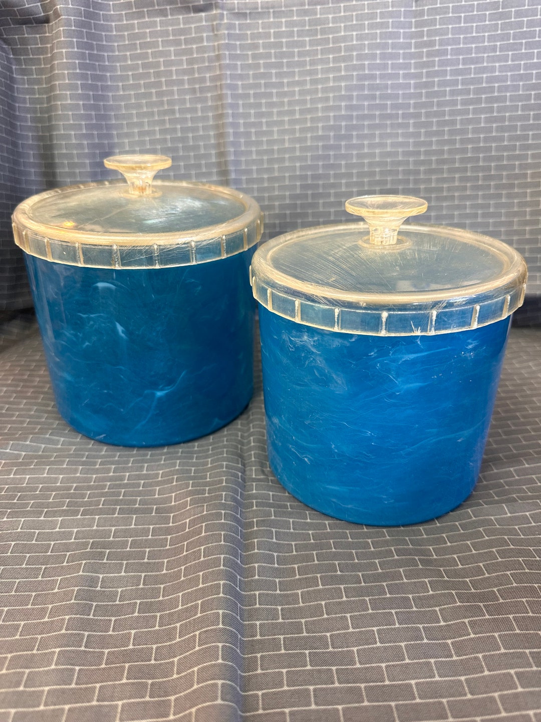 4pc Blue Retro Canister Set - Etsy