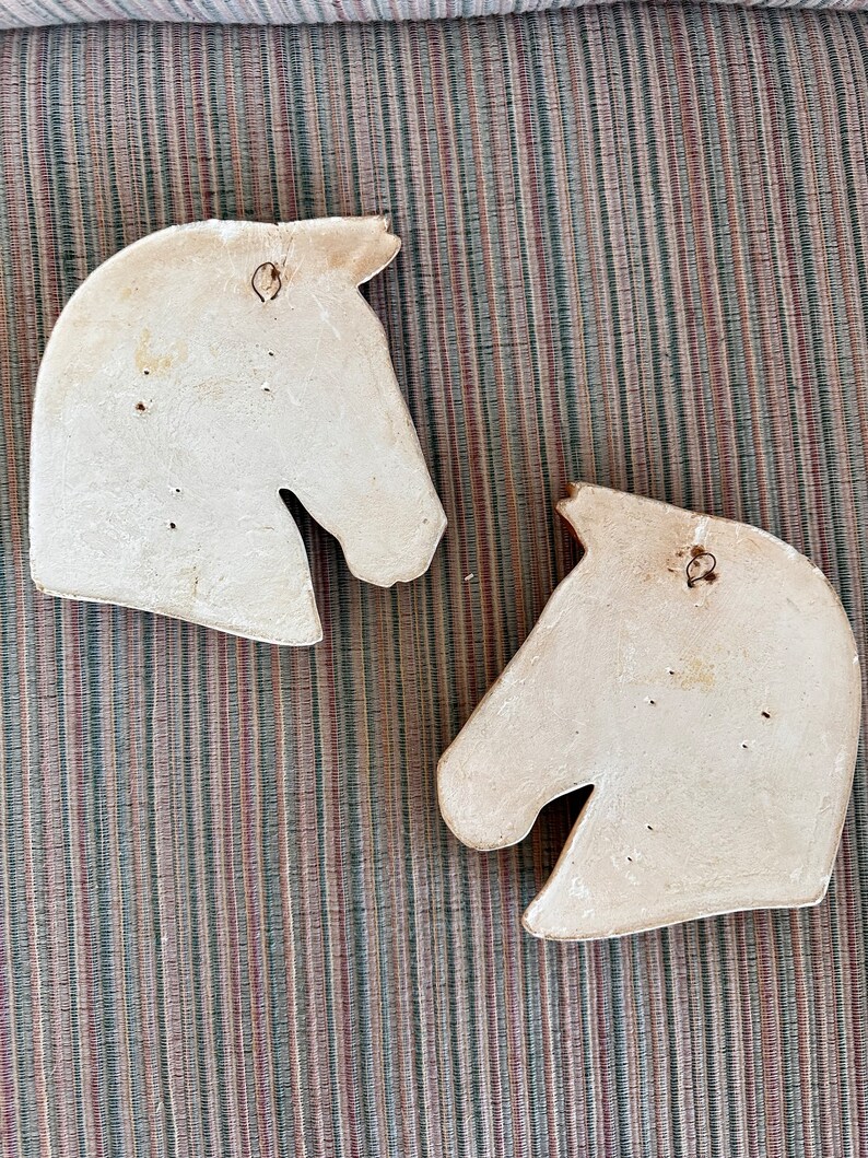 Chalkware Horse Heads - Etsy