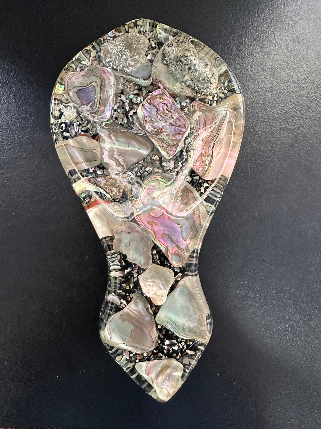 Black and Silver Resin Spoon Rest - Etsy