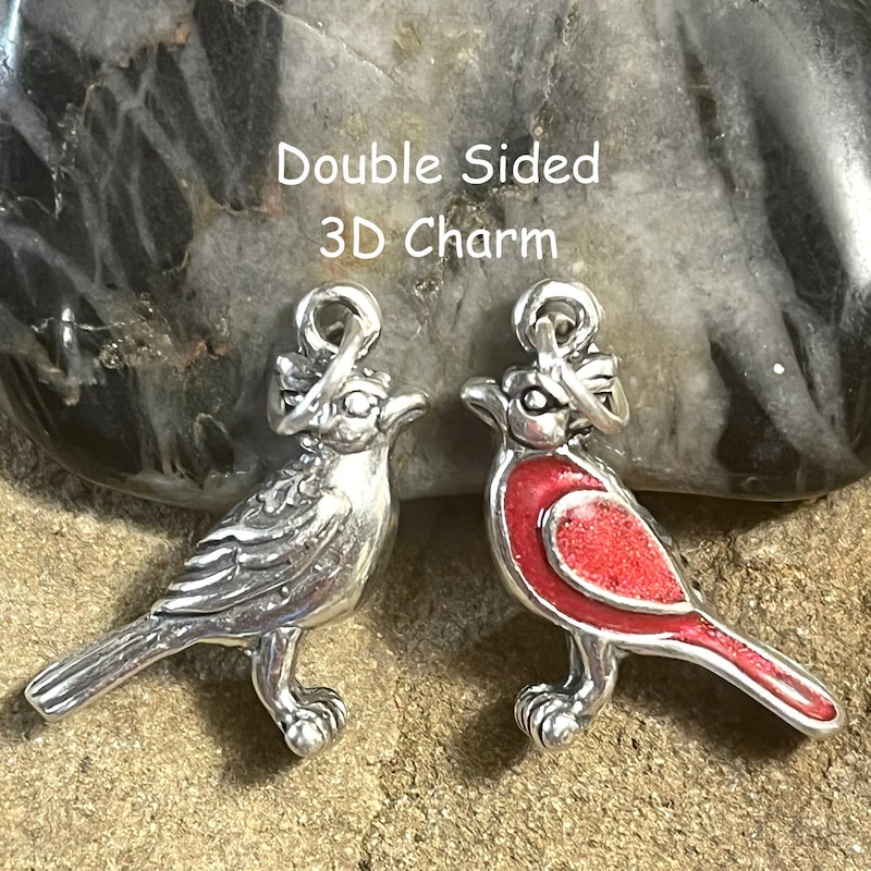 Red Cardinal Charms - Etsy