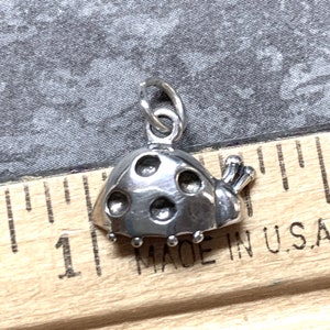 Sterling Ladybug Charm, Silver Ladybug Charm, Sterling Gardening Charm ...