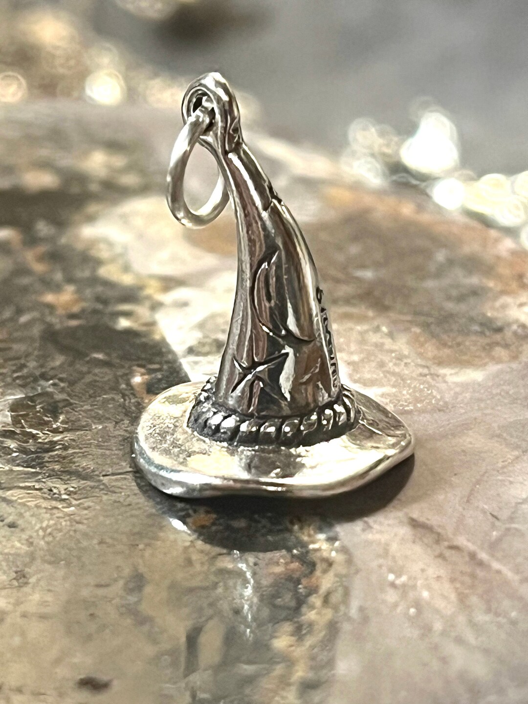 Sterling Wizard Hat Charm, Sterling Halloween Charm, Sterling Witch Hat ...
