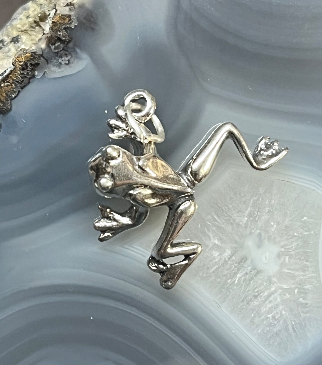 Sterling Tree Frog Charm, Sterling Frog Charm, Silver Frog Jewelry ...