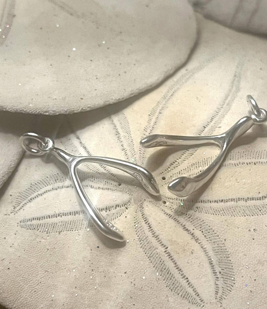 Sterling Wishbone Charm, Silver Wishbone Charm, Good Luck Charm,good ...