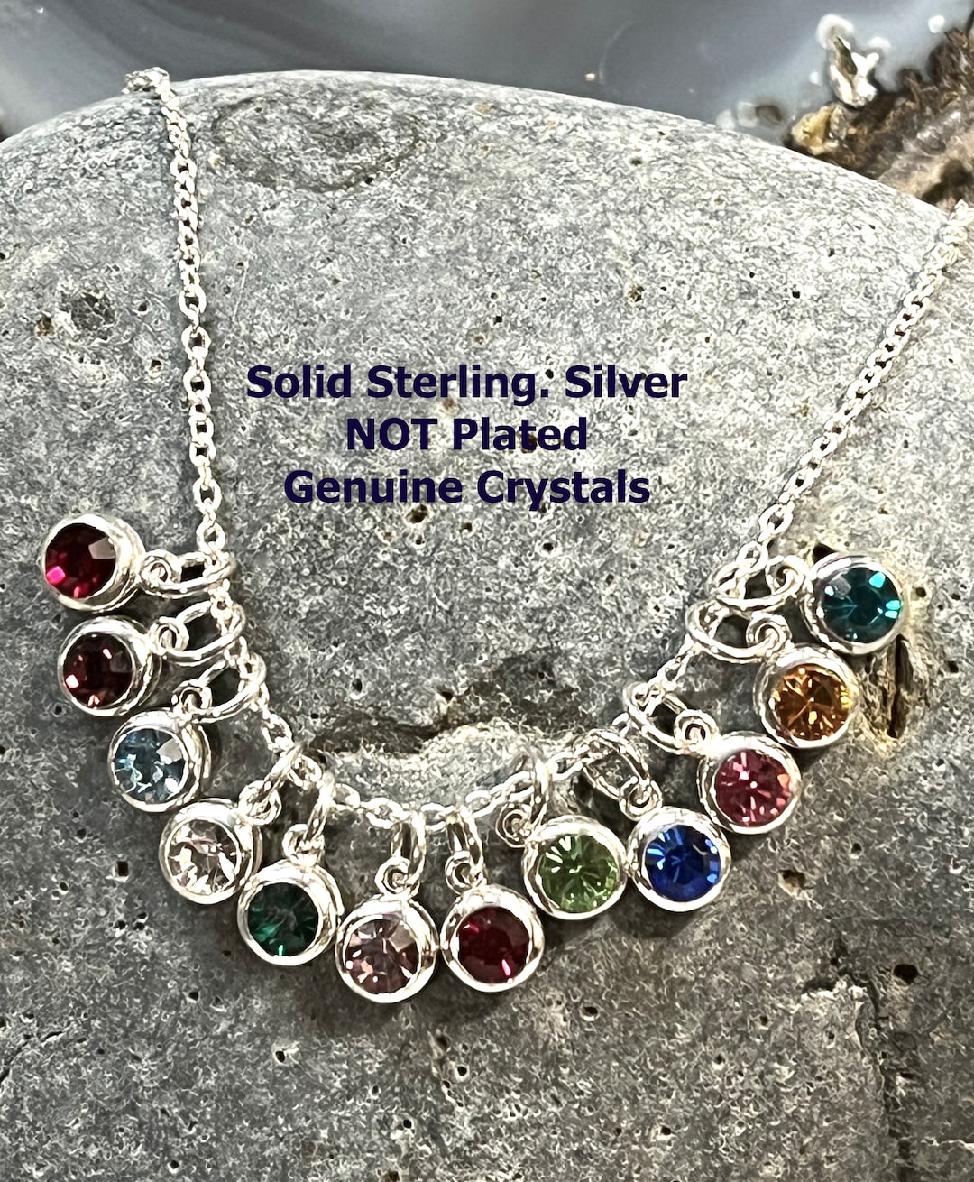 Sterling Birthstone Charm, Silver Birthstone Charm, Silver Birthstone ...