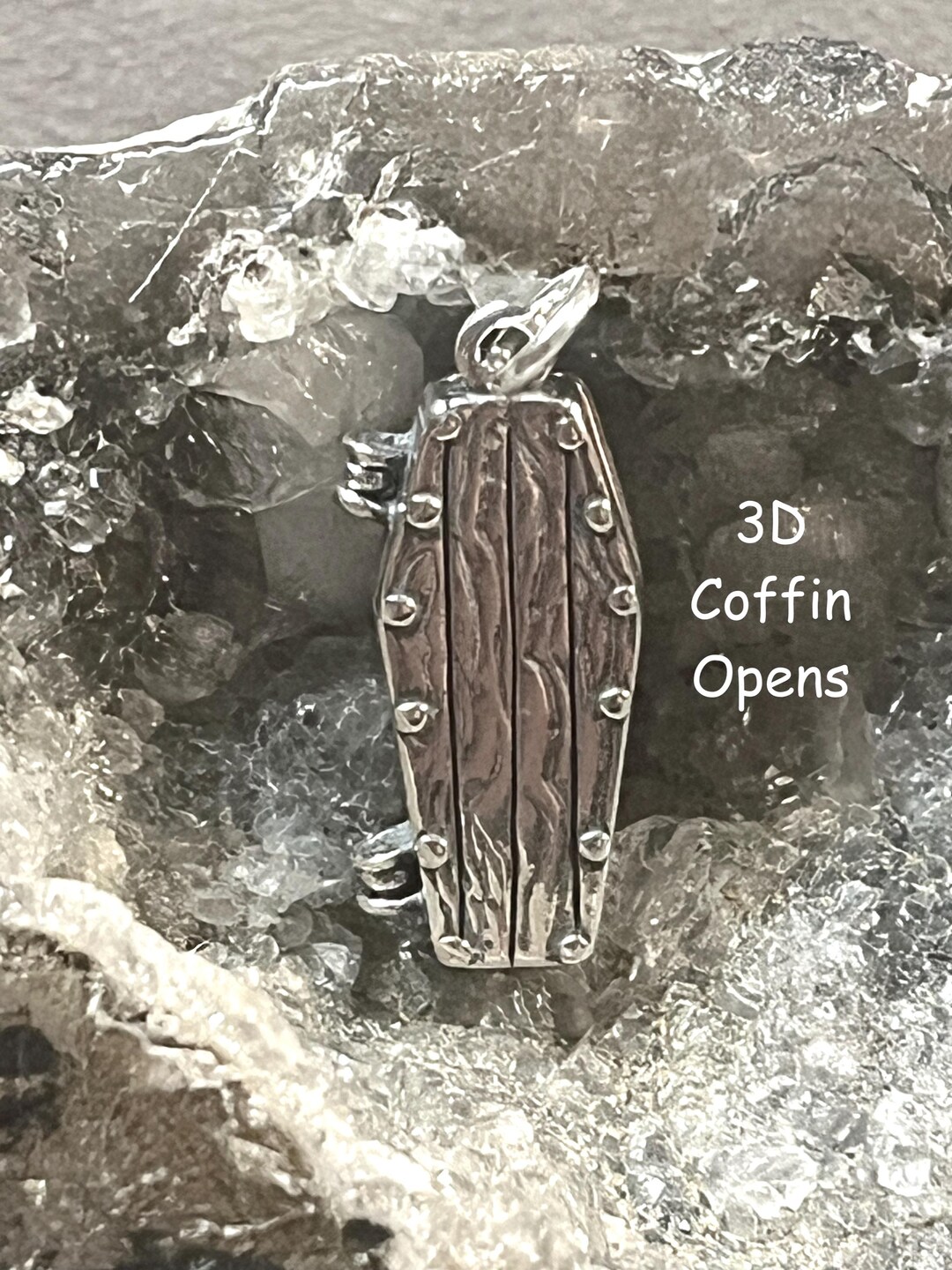 Sterling Coffin Charm, Casket Charm,sterling Halloween Charm, Funeral ...
