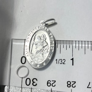St. Christopher Pendant, Sterling Saint Christopher Charm, Sterling St ...