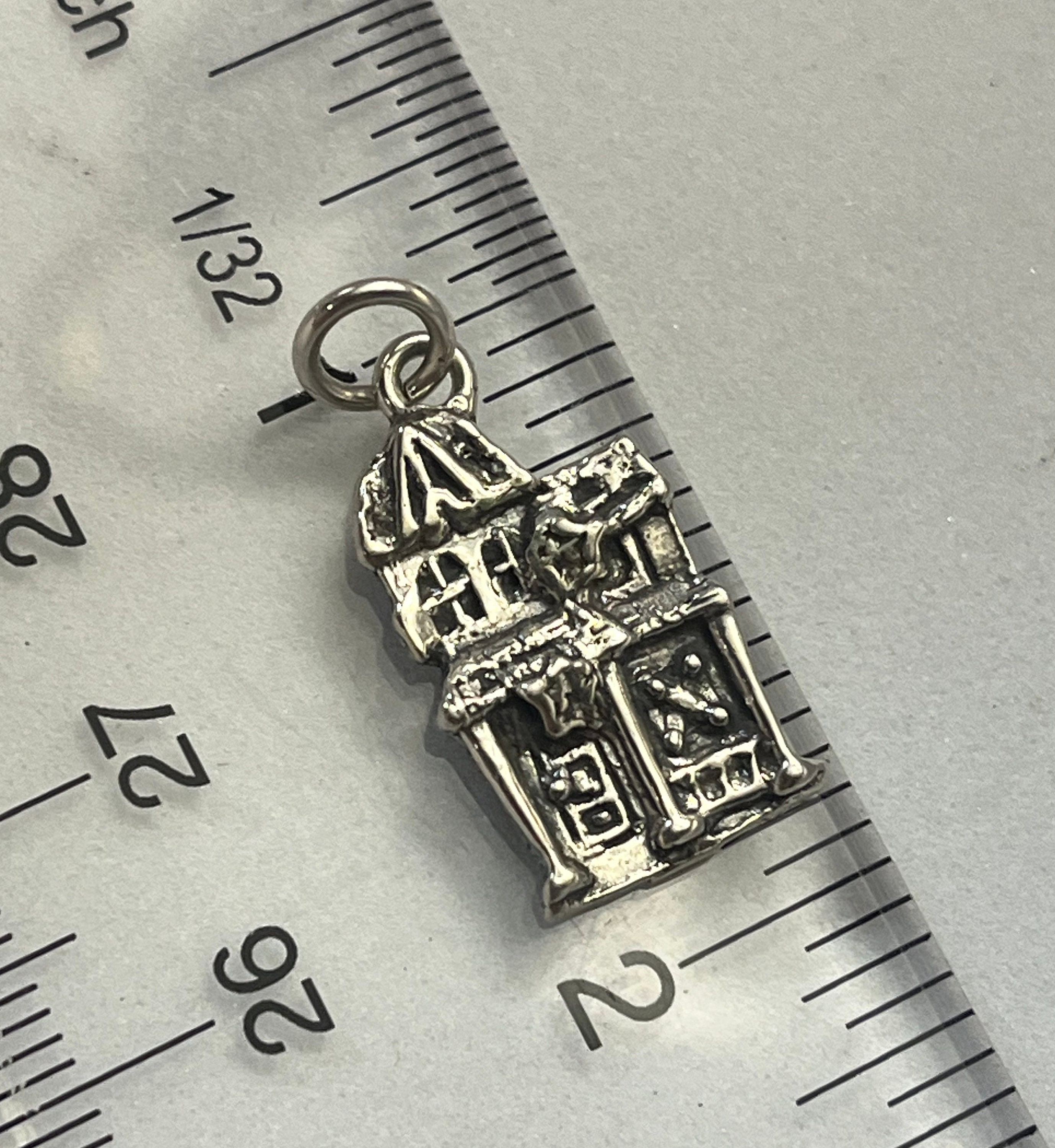 Sterling Haunted House Charm,sterling Halloween Charms, Sterling ...