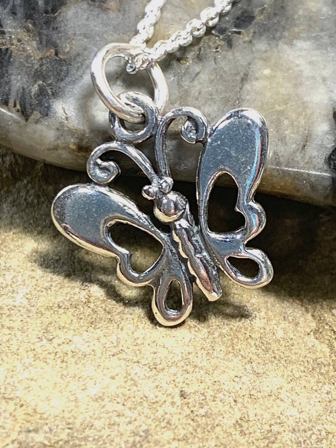 Butterfly Charm Sterling Silver, Sterling Butterfly Charm, Silver ...