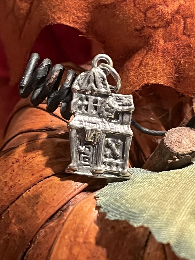Sterling Haunted House Charm,sterling Halloween Charms, Sterling ...