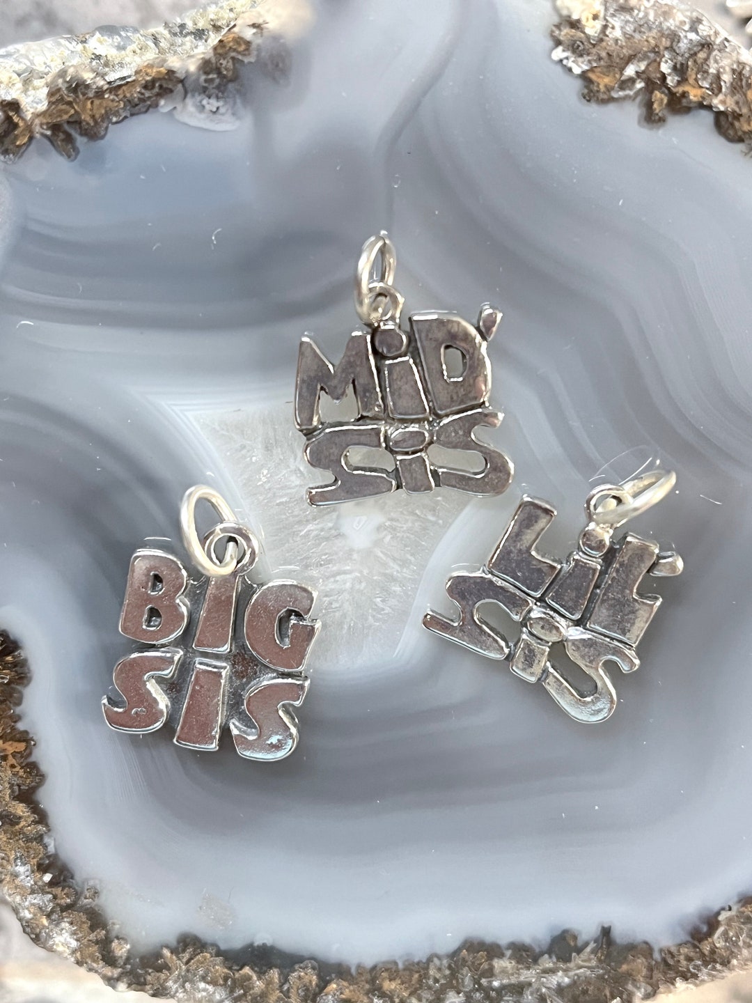 Sterling Big Sis Charm, Sterling Mid Sis Charm, Sterling Lil Sis Charm ...