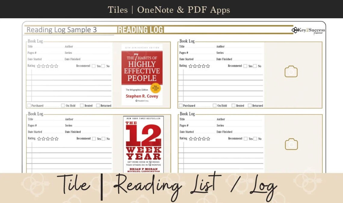 Digital Reading Log Sticker for Digital Planners - Etsy