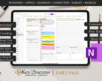 Key2success 2026 Onenote Digital Planner - Professional Version - Etsy